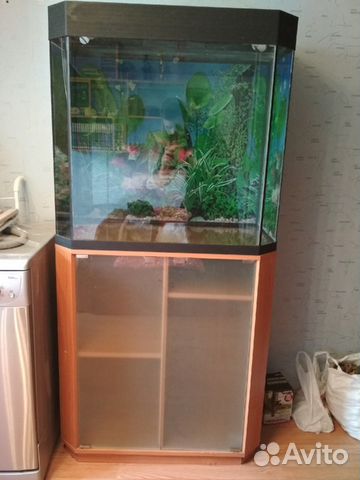 Аквариум 180 литров с лампой и тумбой